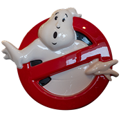 Distortion Printed Ghost Busters Ghost Logo on Arcade Game marquee dis ...